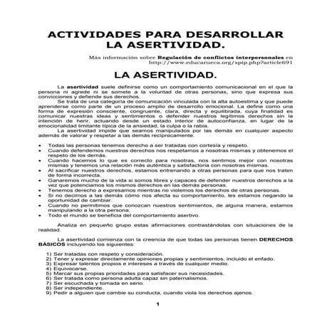triptico de asertividad | PDF