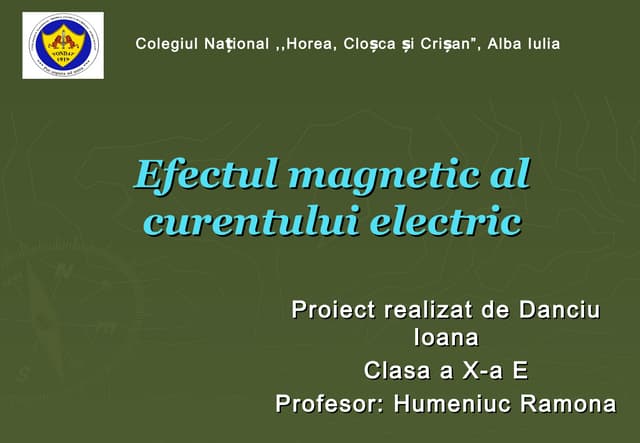 Referat curentul electric | PPTX