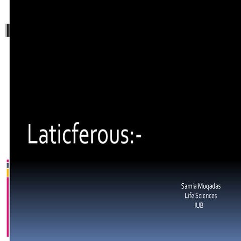Laticferous | PPT