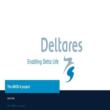 DSD-INT 2018 iMOD X - MODFLOW6 developments - Icke | PPT