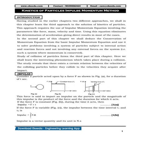 12. kinetics of particles impulse momentum method | PDF