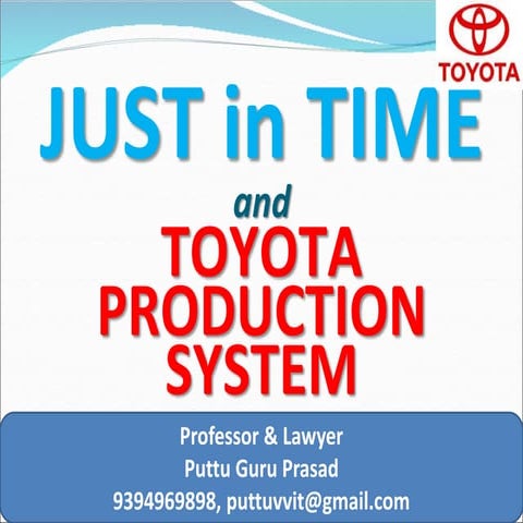 12. jit in toyota production system pgp | PPTX