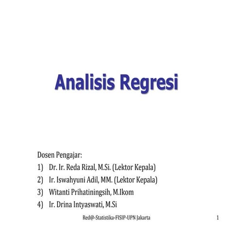 12.analisa regresi | PPTX