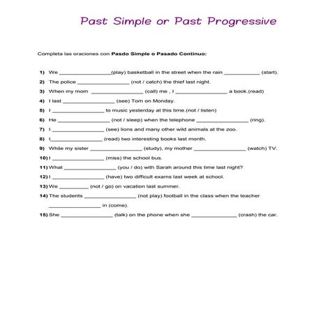 Past or past progressive | PDF