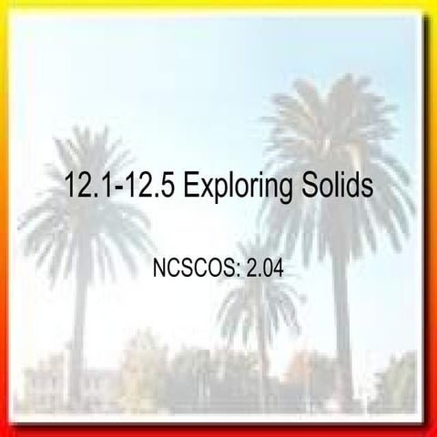 12 1 Solid Figures Lesson Ppt