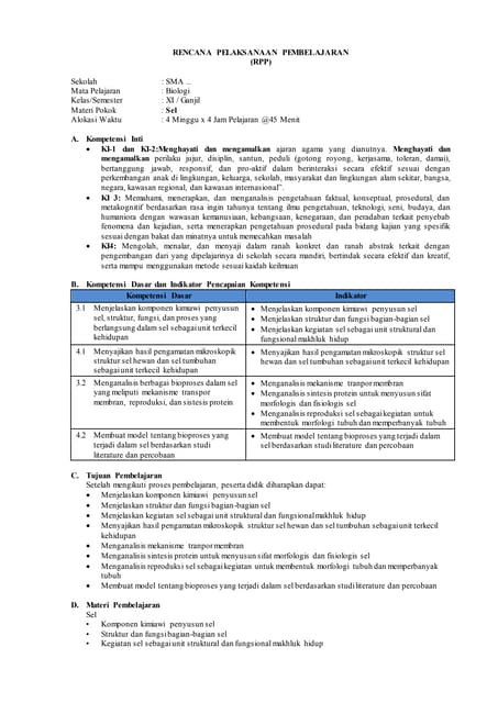 Modul Ajar Biologi SMA Kelas 11 Kurikulum Merdeka | DOCX