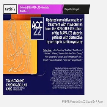 EXPLORER-LTE Cohort Of The MAVA-LTE Study | PDF