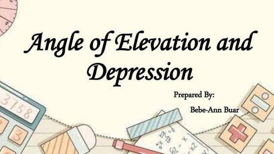 angle of elevation and depression | PPT | Physics | Science