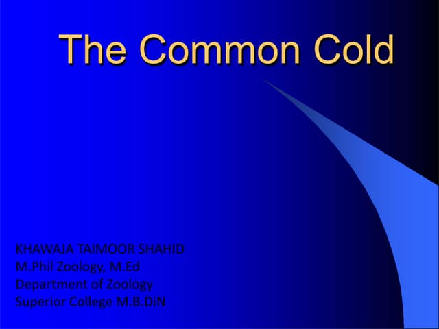 common cold | PPTX