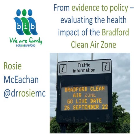From evidence to policy – evaluating the health impact of the Bradford ...