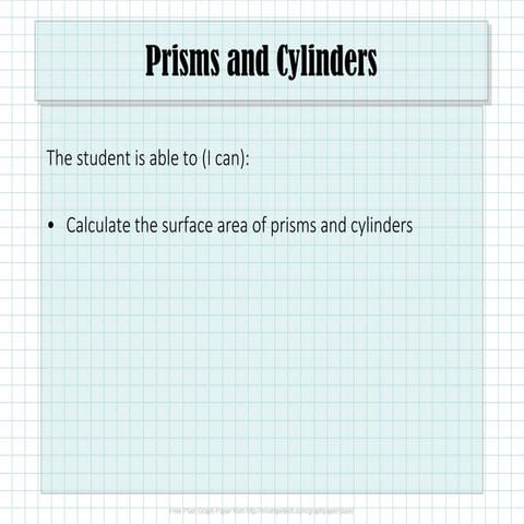 12.2 Surface Area of Prisms and Cylinders | PPT