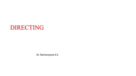 chapter 7 directing class 12 business studies | PPTX