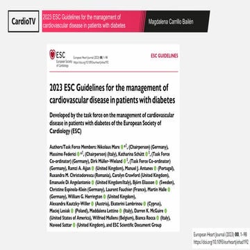 2023 ESC Guidelines on the Management of Cardiovascular Disease in ...
