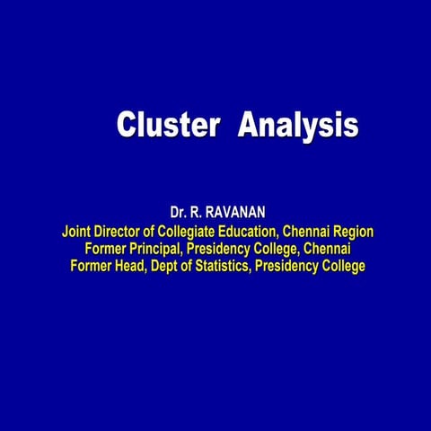 12. Cluster Analysis_19_3_21.pptx cluster | PPTX
