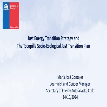 Just Energy Transition Strategy and the Tocopilla Socio-Ecological Just ...