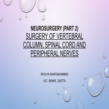 12. Neurosurgery (part. 2) SURGERY OF VERTEBRAL COLUMN, SPINAL CORD AND ...