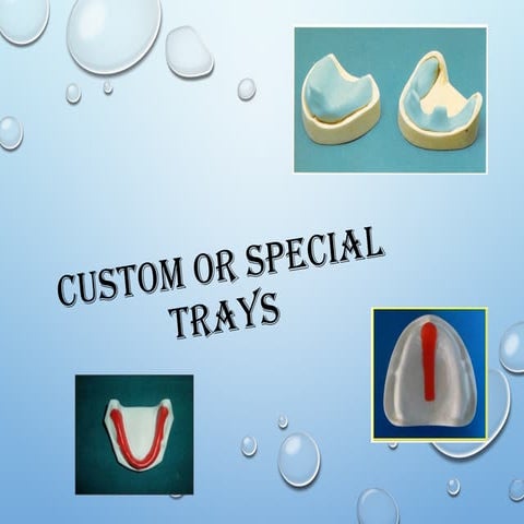 Custom tray fabrication and materials in complete denture | PPTX