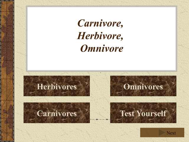 Herbivore, carnivore and omnivore animals | PPT
