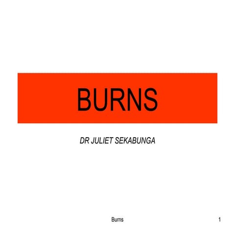 Types, classification and Management of BURNS | PPT