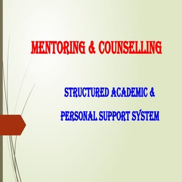 Mentoring counselling as career guidance | PPTX