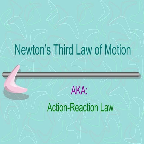 12 3 Newton’S Third Law Of Motion | PPT