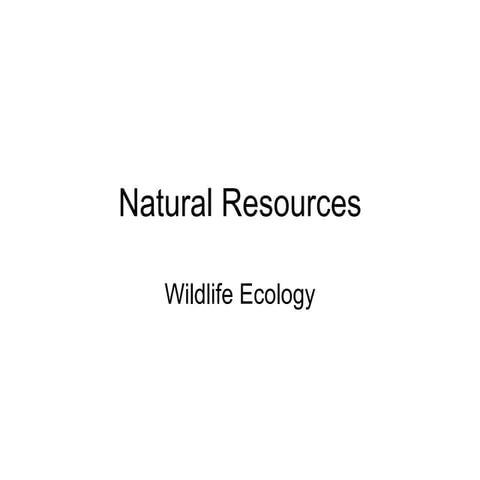 12 3 Wildlife Ecology | PPT