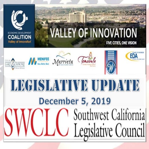 Legislative summary presentation to the Economic Development Coalition ...