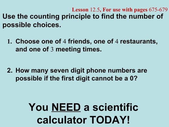Fundamental Counting Principle Ppt Lesson 2 Ppt 8957