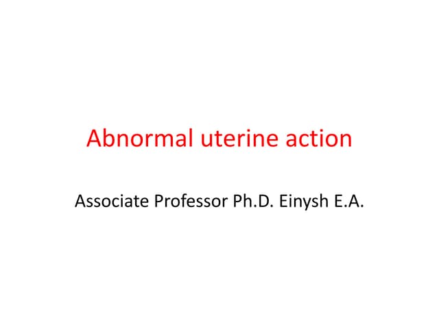 Uterine inertia | PPT