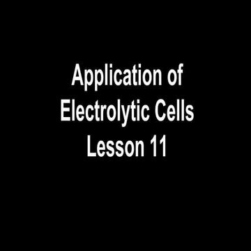 application electrolytic cells | PPT