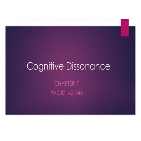 ch7 -Cognitive dissonance pdf for communication theories | PPT
