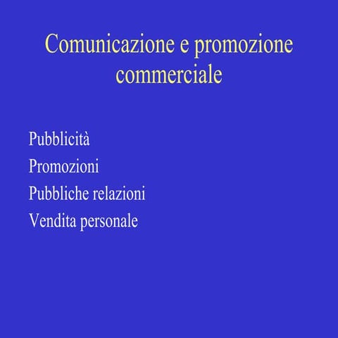 12 Comunicazione E Promozione Commerciale | PPT
