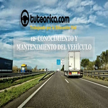 12- INTENSIVO: Conocimiento y mantenimiento del vehículo | PPTX