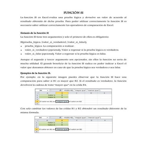 Función si condicional | PDF