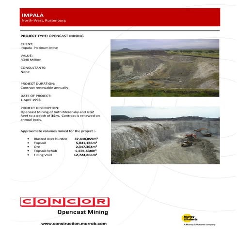 Impala Opencast Mining | PDF