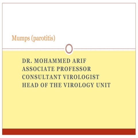 12 Mumps (parotitis) gendongan pada anak | PPT