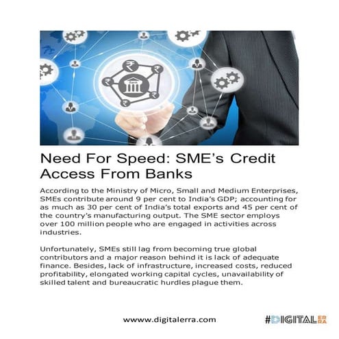 Need for speed- SMEs credit access from banks | DOCX | Small and Medium ...