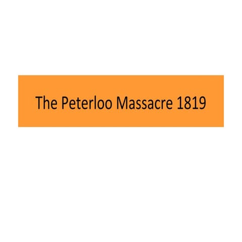 Peterloo- protests | PPT