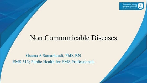 Non communicable diseases | PPTX | Cancer | Diseases and Conditions