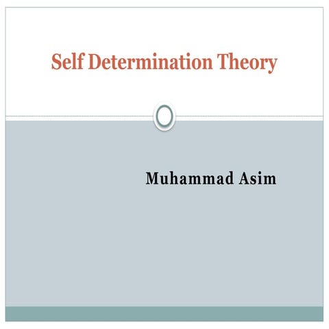 Self Determination Theory.pptx psychology | PPTX