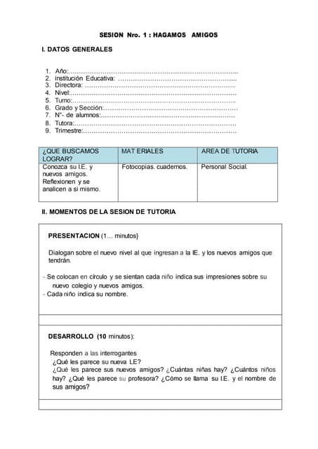 Sesiones De Tutoria Minedu: Nueva Ficha De Monitoreo A La Sesión