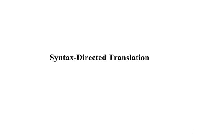 12 Syntax Directed Definition Evaluation Order 09 06 2023ppt Programming Languages Computing