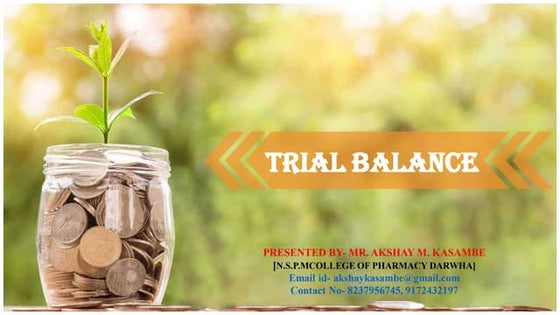 Trial balance ppt | PPTX | Stocks and Bonds | Personal Investing