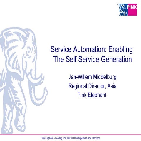 Service Automation: Enabling The Self Service Generation - Jan-Willem ...