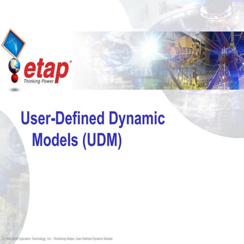 ETAP - udm - User-Defined Dynamic Models | PDF | Computer Software and ...