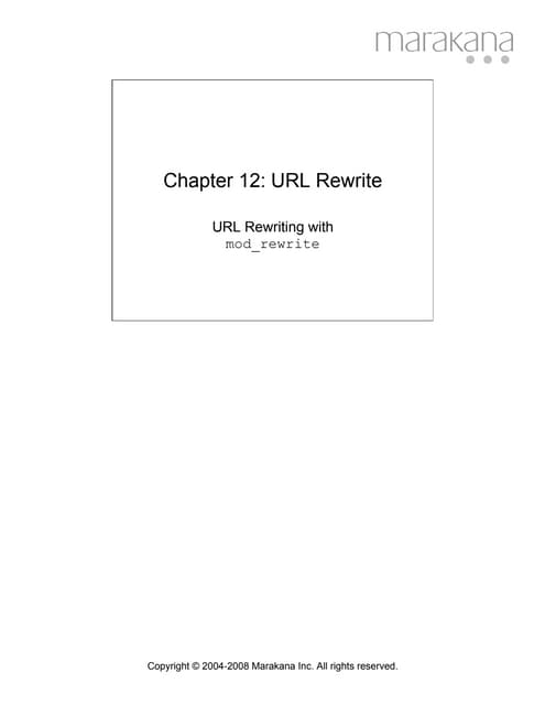 Apache Mod Rewrite Pdf Web Development Internet