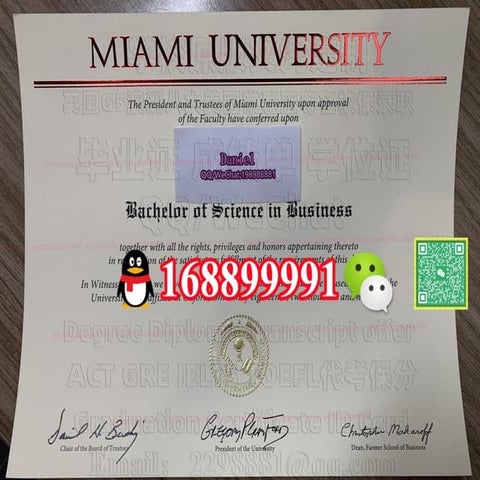 Miami University degree offer diploma Transcript | PDF