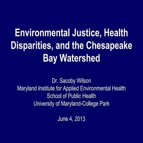 CCW Conference Environment Justice | PPT