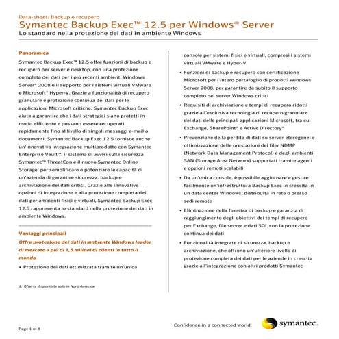 Symantec Backup Exec 12.5 For Windows Servers | PDF