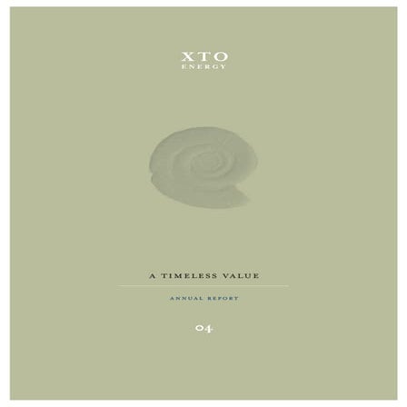 xto energy annual reports 2004 | PDF